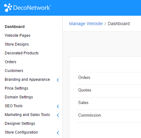 Using the Admin Interface – DecoNetwork Help