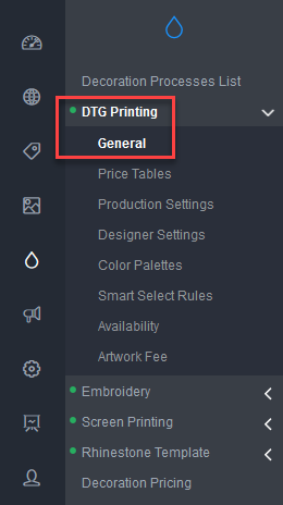 Decoration Process General Settings - All Decoration Processes ...