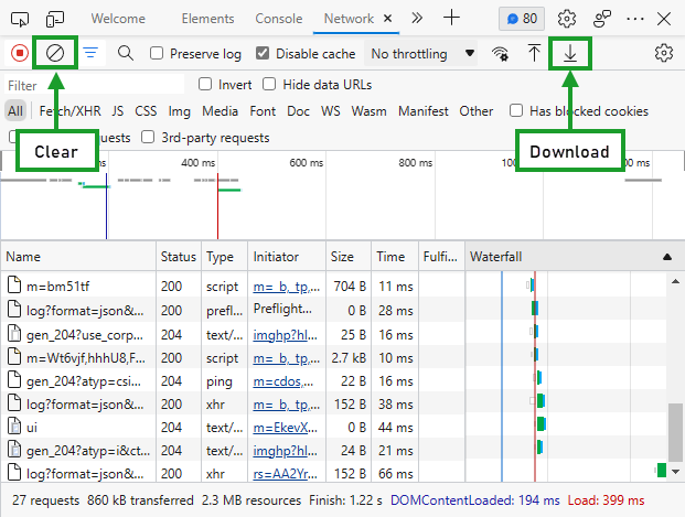 Generating a network log (HAR file) for troubleshooting – DecoNetwork Help