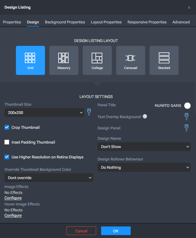 Design Listing Widget – DecoNetwork Help