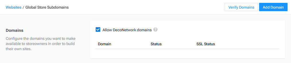 Global Store Subdomains – DecoNetwork Help