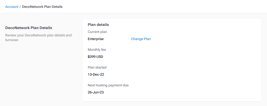 Change my DecoNetwork subscription plan – DecoNetwork Help