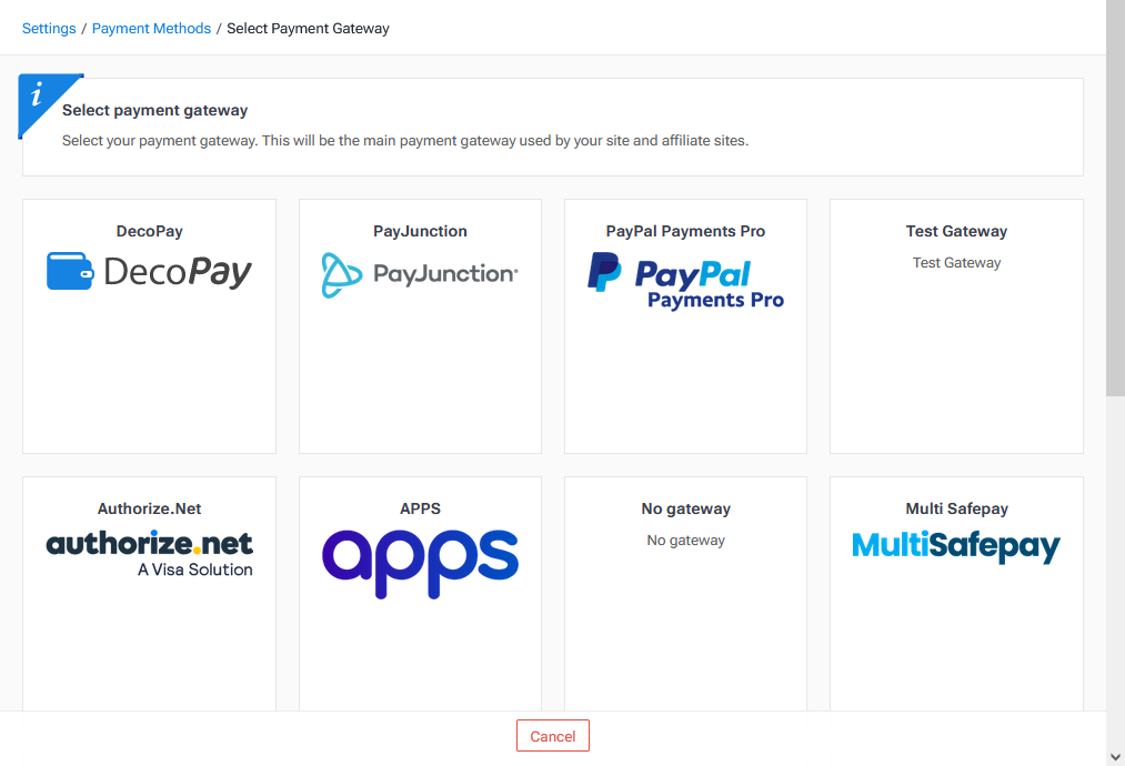 Set Stripe Checkout as my primary payment gateway – DecoNetwork Help