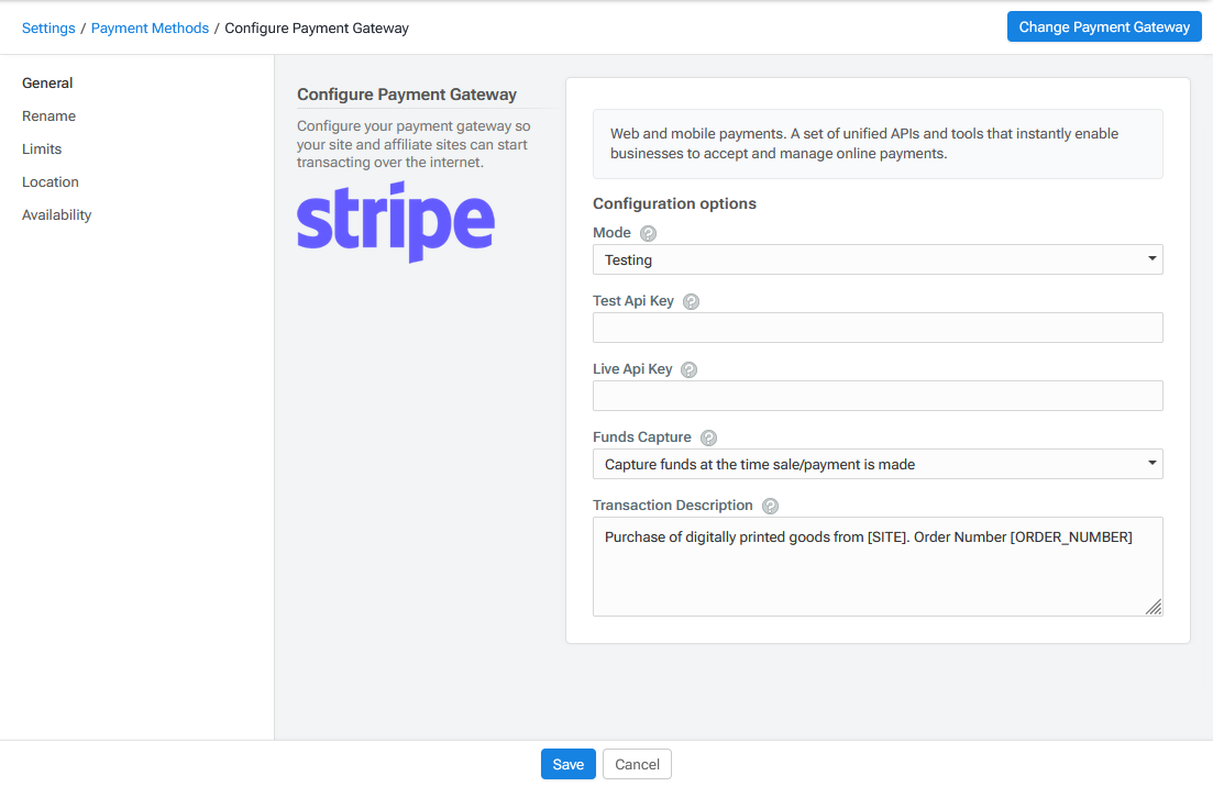 Set Stripe Checkout as my primary payment gateway – DecoNetwork Help