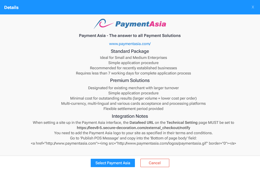 Set Payment Asia as my primary payment gateway – DecoNetwork Help