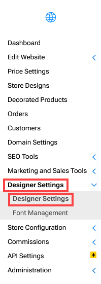 Store Designer Settings – DecoNetwork Help