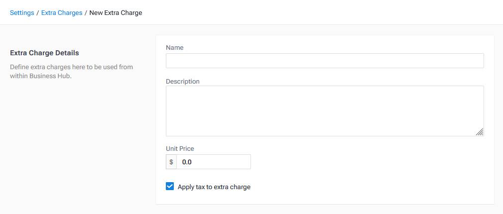 Set up extra charge – DecoNetwork Help