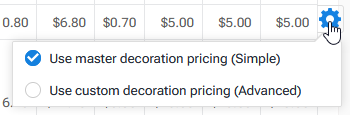 Set Up Decoration Pricing Per Location – DecoNetwork Help