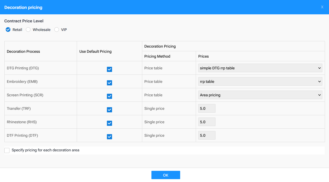 Set Up Decoration Pricing Per Location – DecoNetwork Help