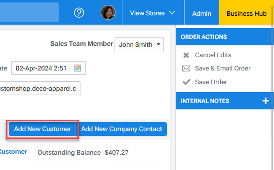 Add new customer – DecoNetwork Help