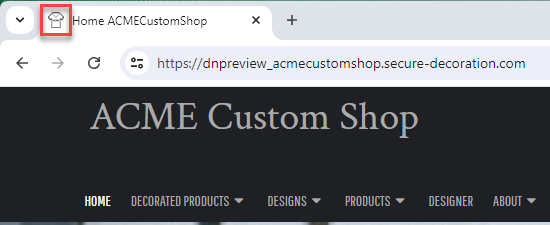 Change the address bar icon (favicon) for your website – DecoNetwork Help