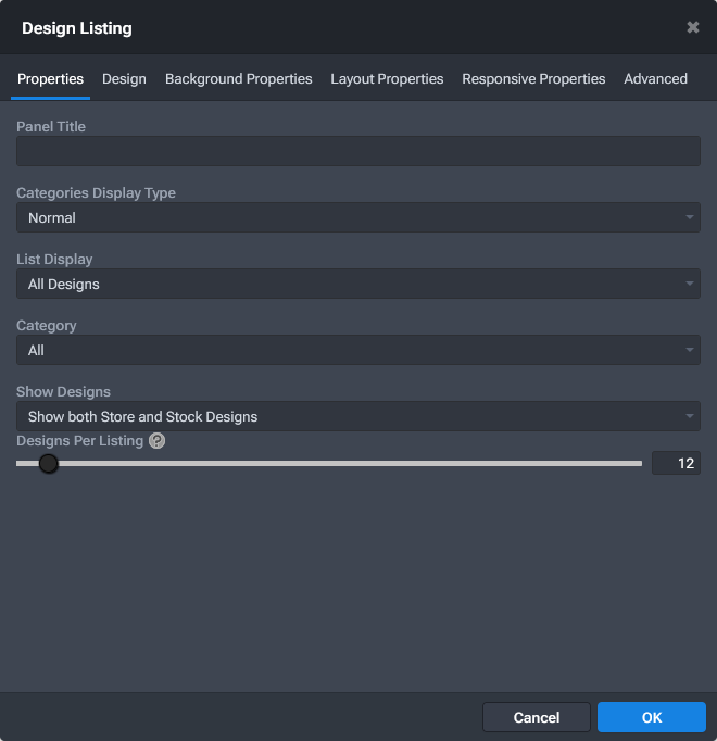 Design Listing Widget – DecoNetwork Help