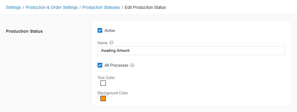 Production Statuses – DecoNetwork Help