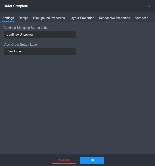 Configuring the Checkout - Order Complete system page design settings ...