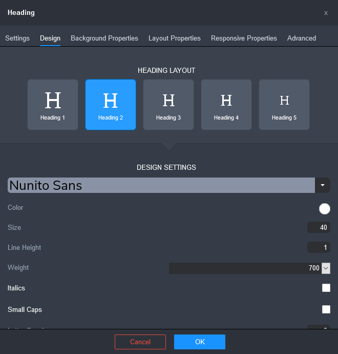 Heading Widget – DecoNetwork Help