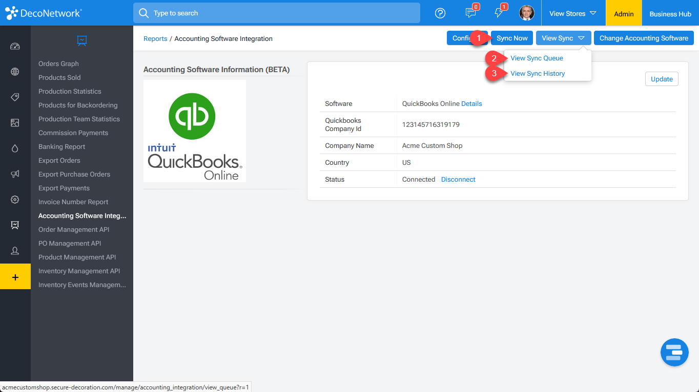How to Integrate with Quickbooks Online – DecoNetwork Help