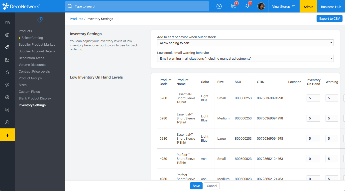 How to Enable Live Inventory & Purchase Orders – DecoNetwork Help